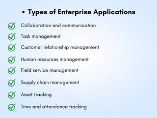 Know about Types of Enterprise Application Development | PDF
