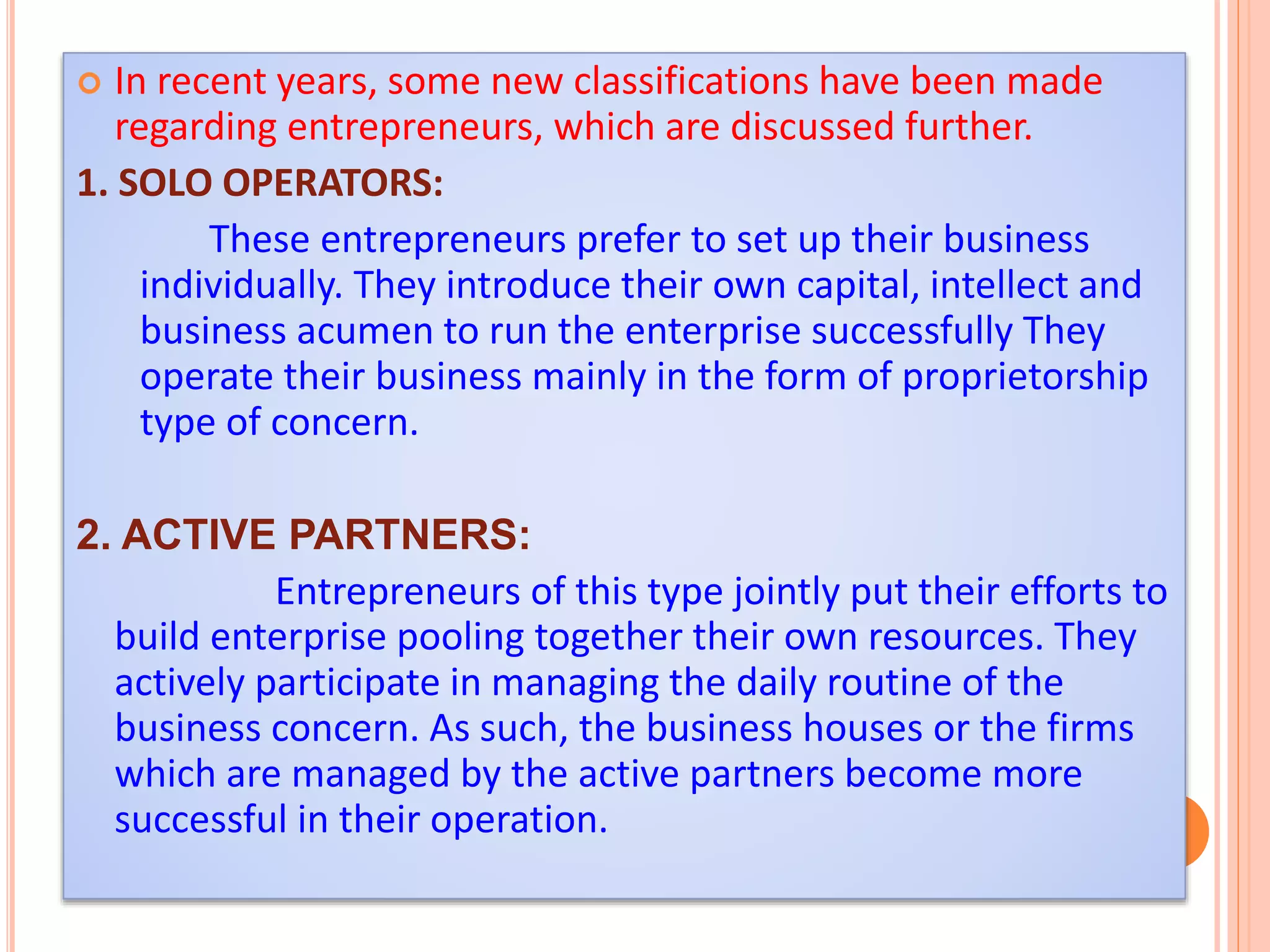TYPES OF ENTREPRENEURSHIP | PPTX