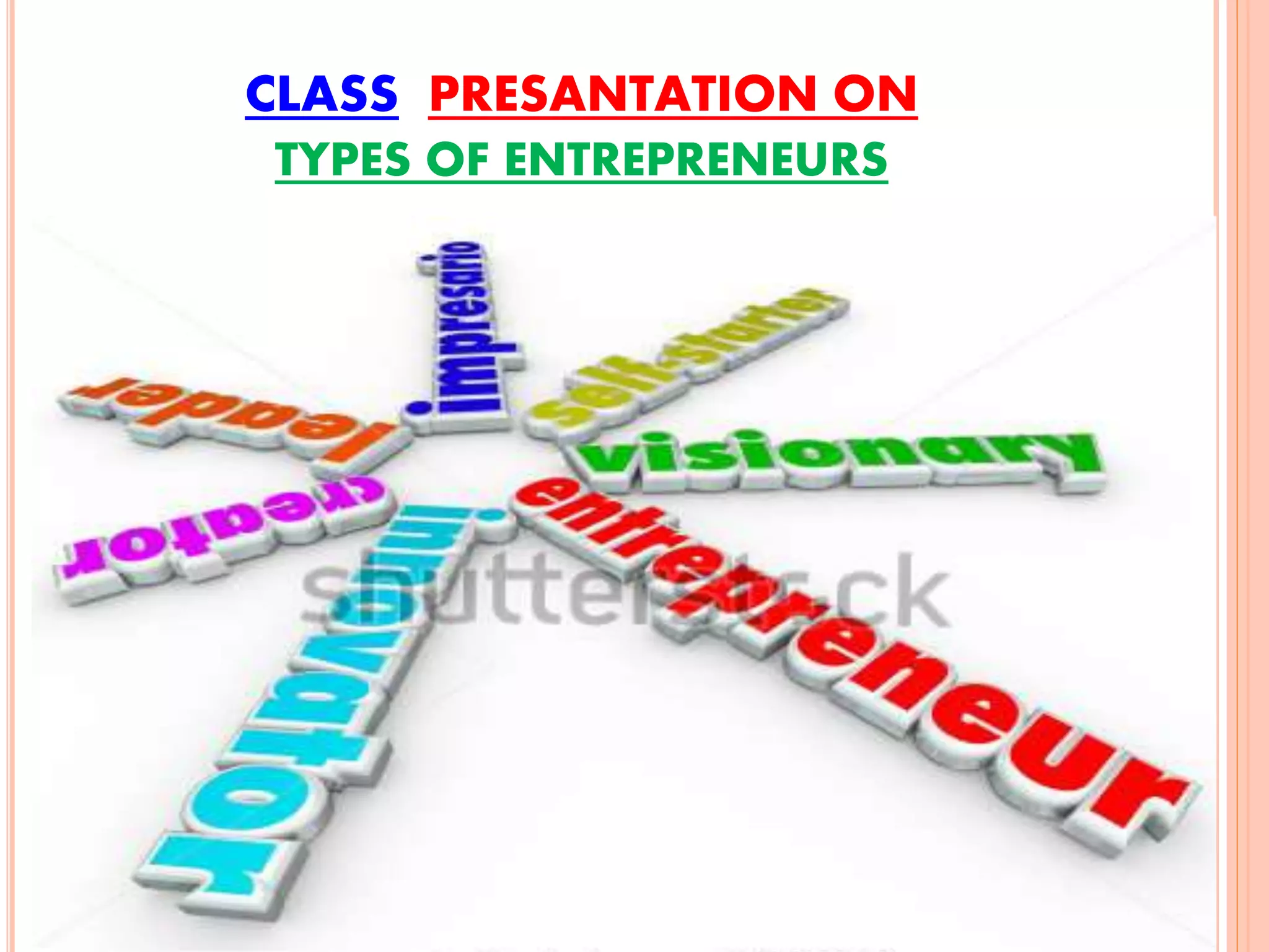 TYPES OF ENTREPRENEURSHIP | PPTX