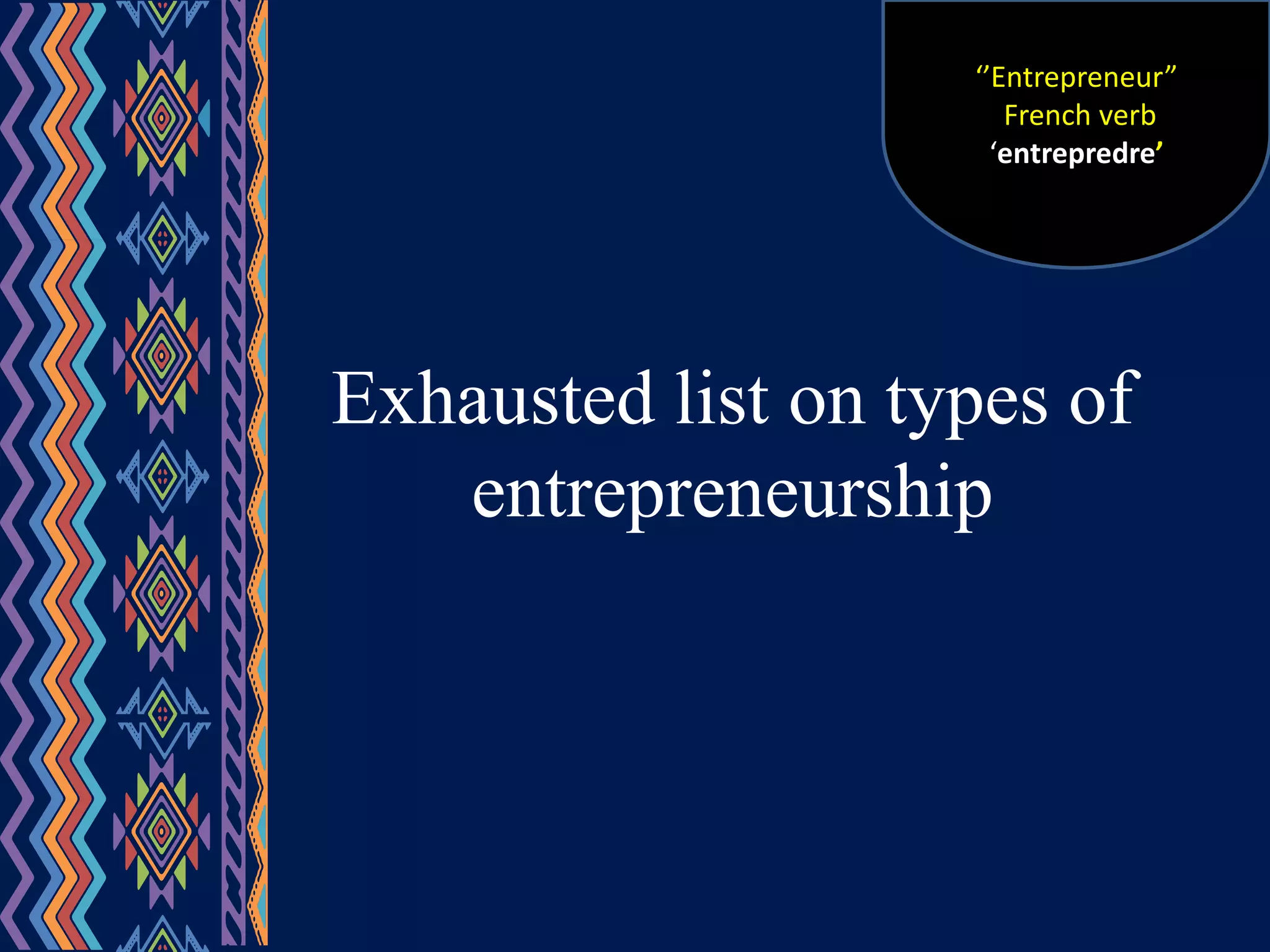 Types of entrepreneur | PPTX