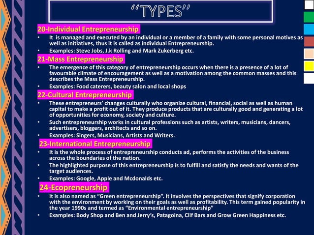 Types of entrepreneur | PPTX