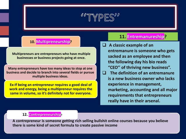 Types of entrepreneur | PPTX