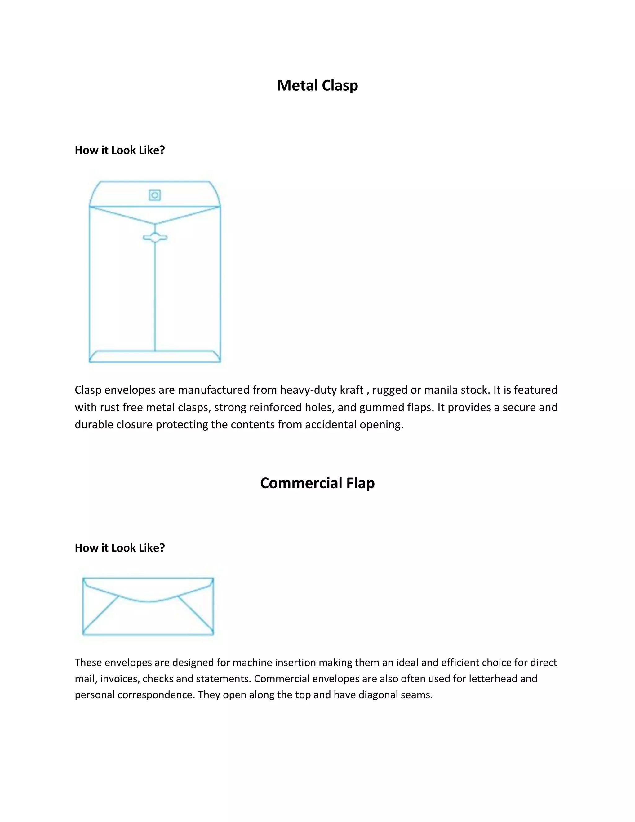 Types of Envelopes | PDF