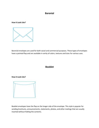 Types of Envelopes | PDF