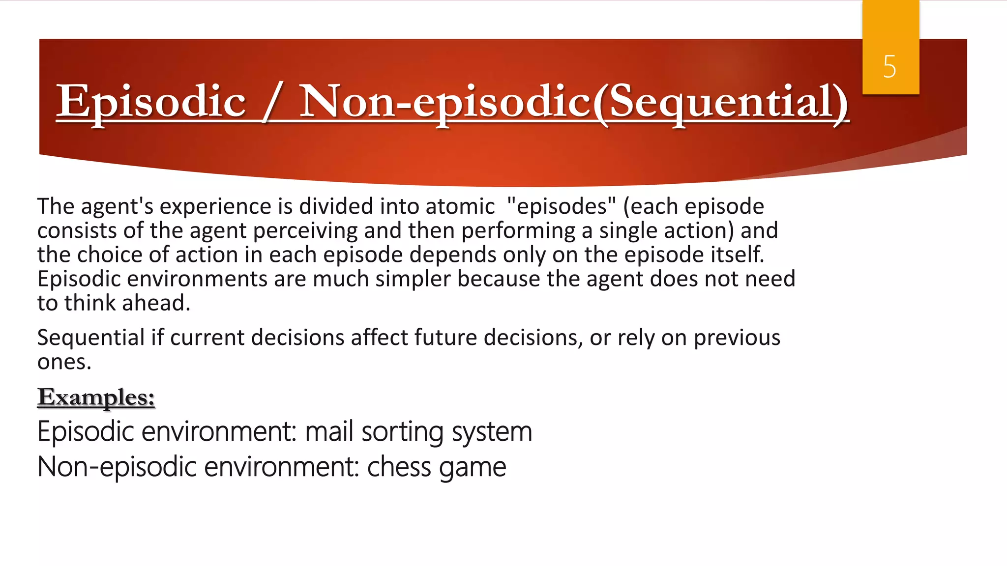 Types of environment in Artificial Intelligence | PPTX