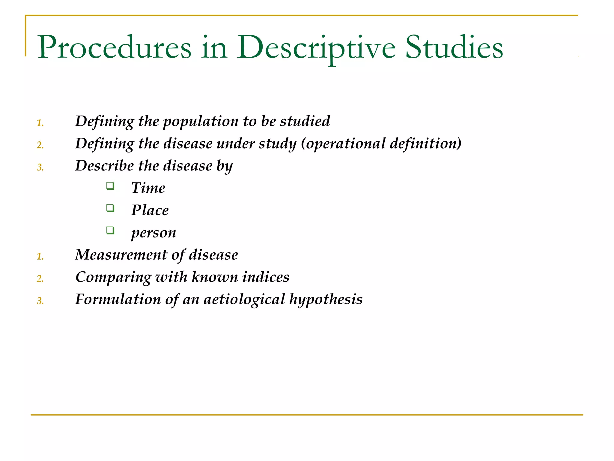 Types of epidemiological designs | PPT