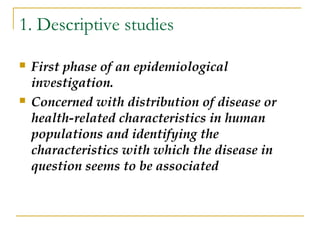 Types of epidemiological designs | PPT