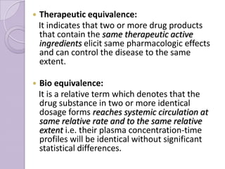 Types of equivalent and measurement of bioavailability | PPTX