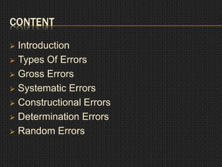 Error and its types | PPTX