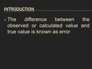 Error and its types | PPTX