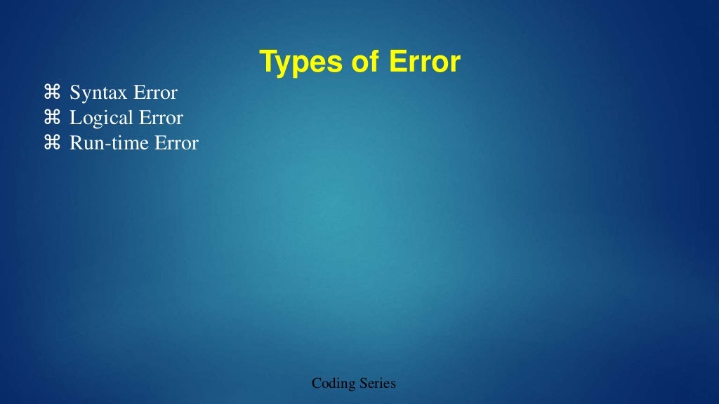 6. Discuss different types of error in C. ||C Programming tutorial.