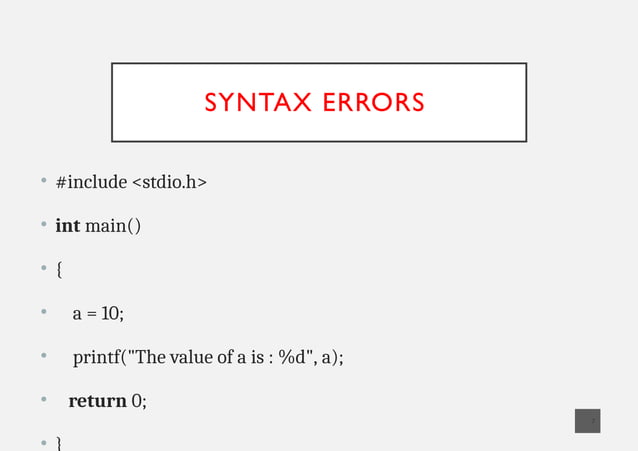 Programming in C - Types of Errorss.pptx