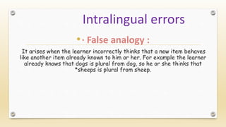 Types of errors | PPTX