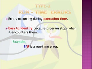 Types of errors | PPTX