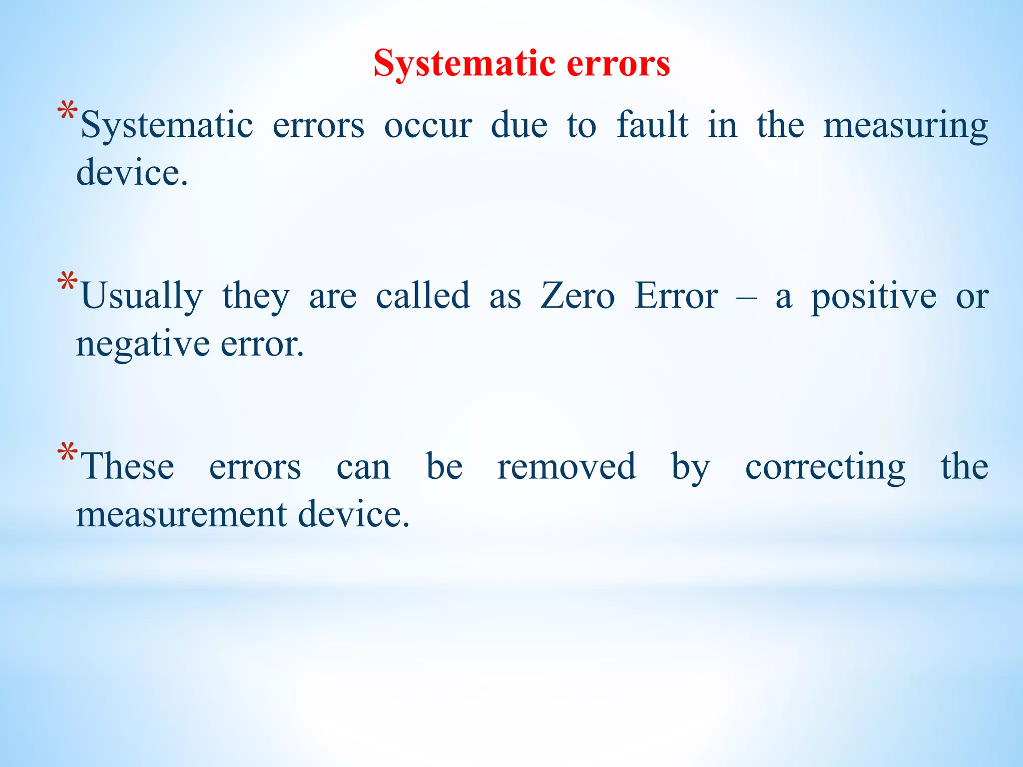 Types Of Errors Pptx Physics Science