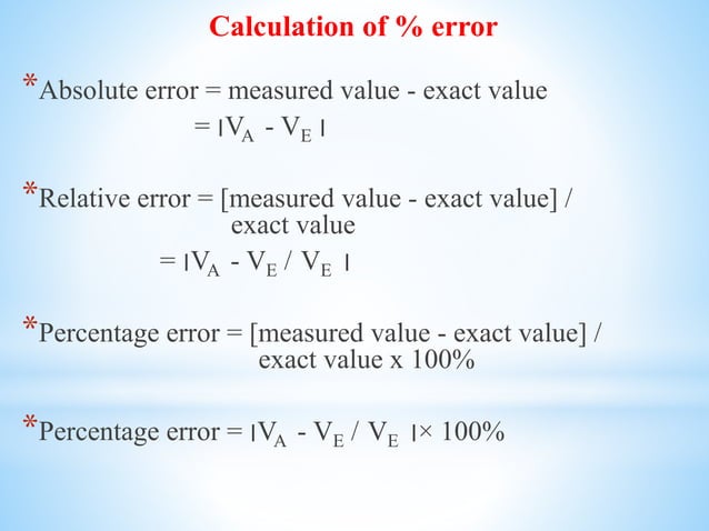 Types of errors | PPTX | Physics | Science