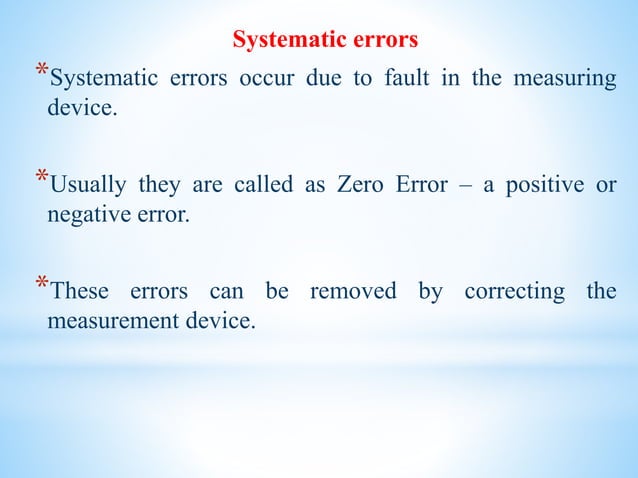 Types of errors | PPTX | Physics | Science