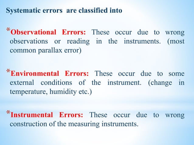 Types of errors | PPTX | Physics | Science