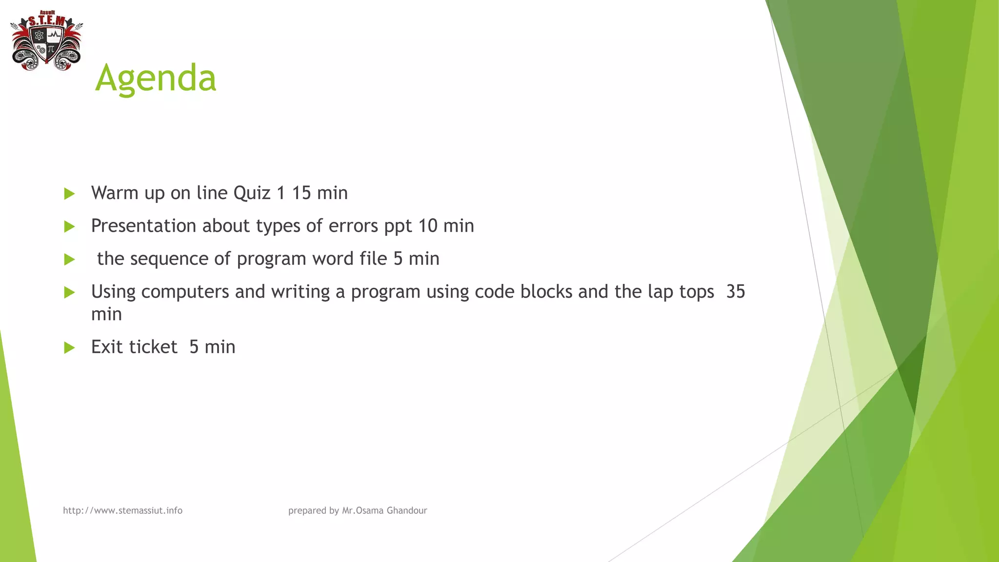 Types of errors 2019 | PPTX