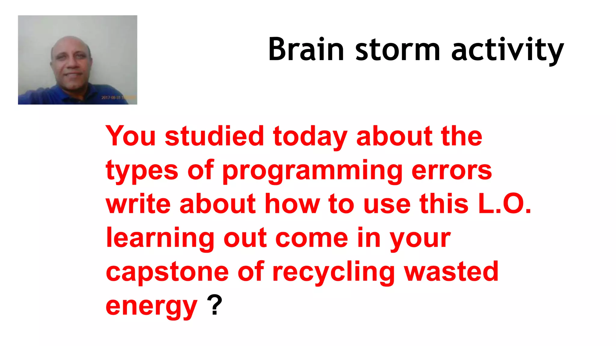 Types of errors 2019 | PPT