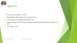 Types of errors 2019 | PPT