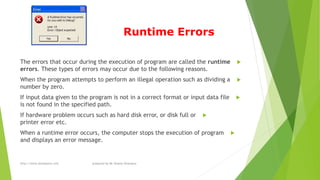 Types of errors 2019 | PPTX