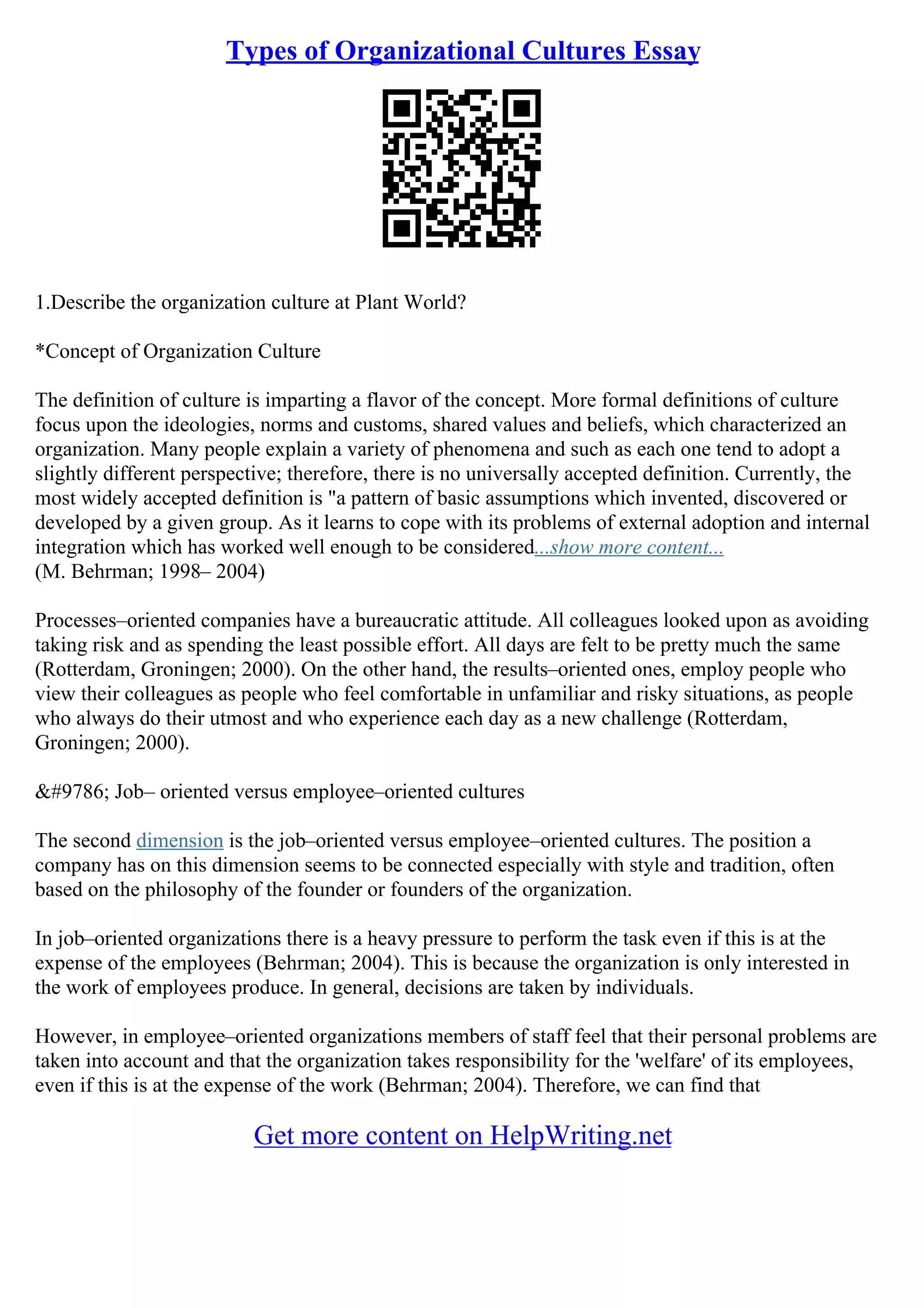 Types Of Essay Organization | PDF