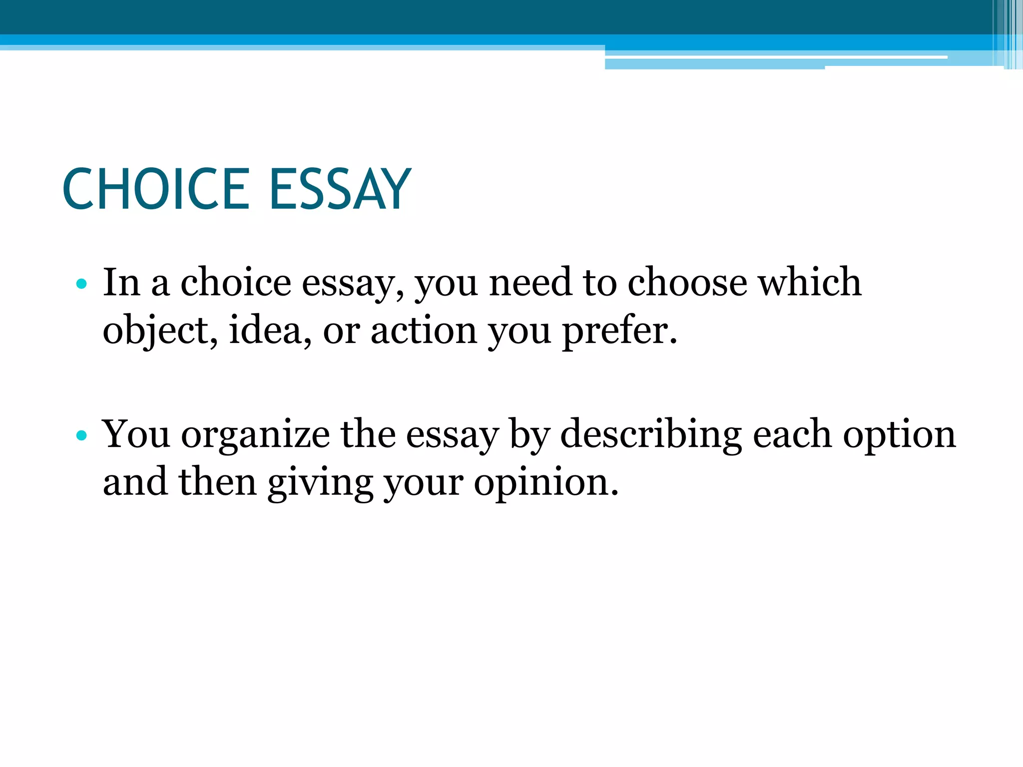Types of essays | PPTX