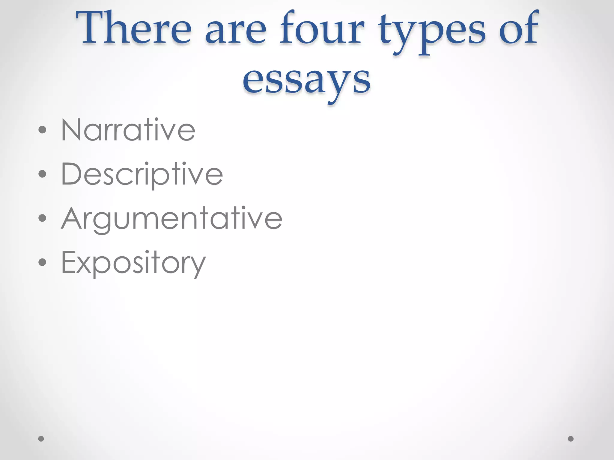 Types of essays | PPTX