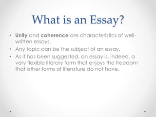 Types of essays | PPTX