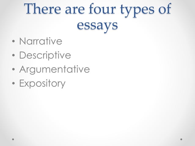 Types of essays | PPTX | Education
