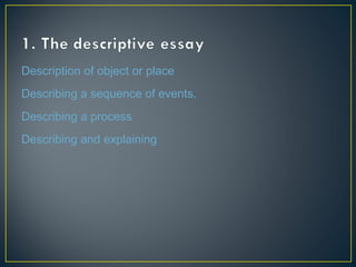 Alexis John Benedicto (Types of essays) | PPT