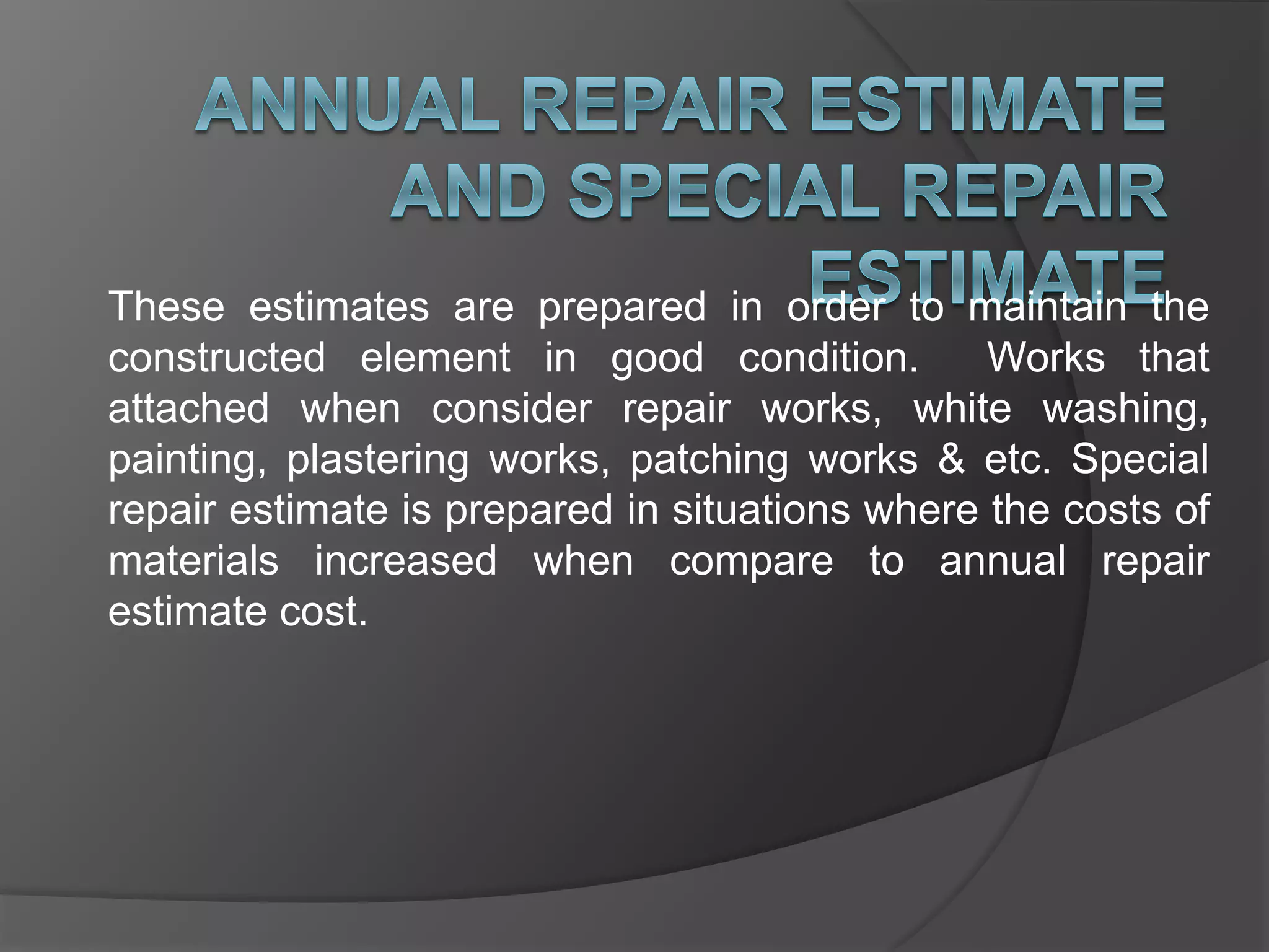 Types of estimate | PPTX
