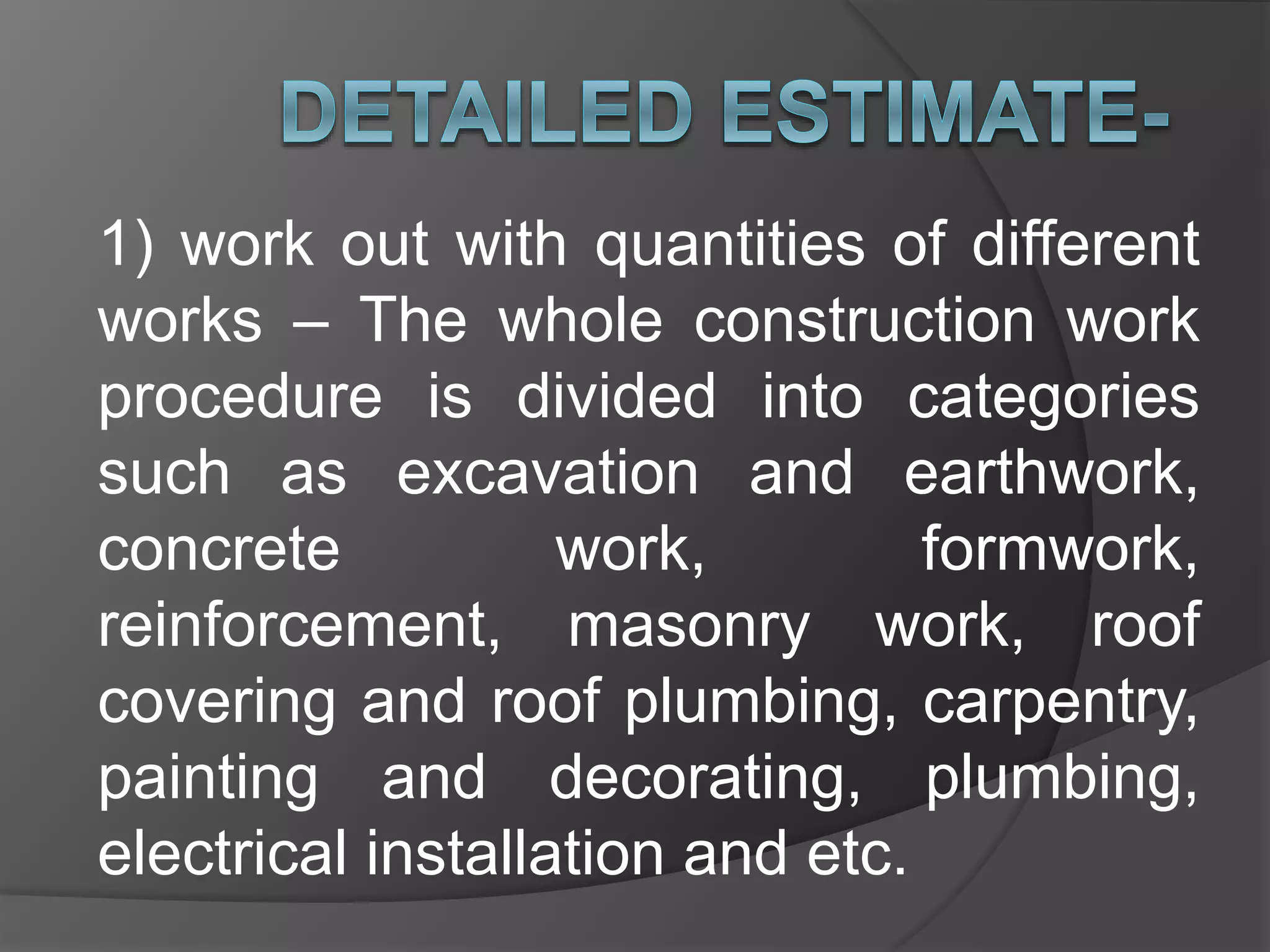 Types of estimate | PPTX