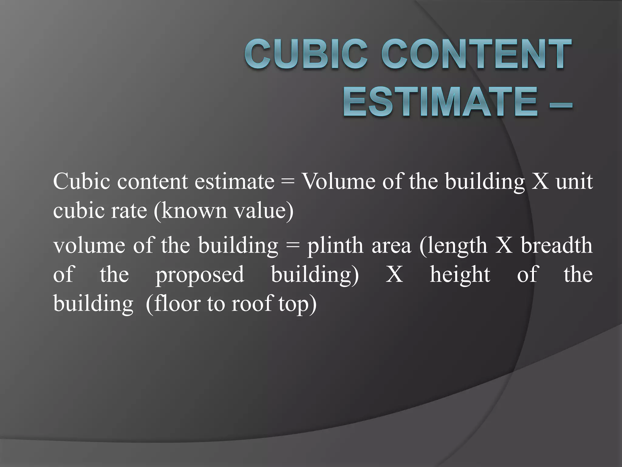 Types of estimate | PPTX