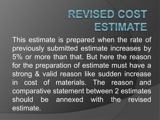 Types of estimate | PPTX