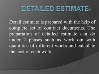 Types of estimate | PPTX