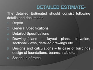 Types of estimate | PPTX