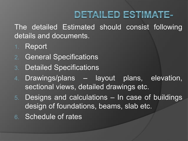 Types of estimate | PPTX | Civil Engineering Industry | Industries
