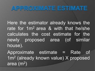 Types of estimate | PPTX