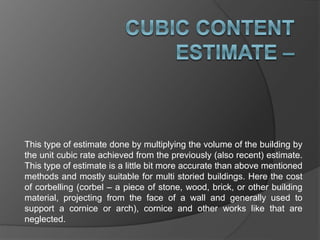 Types of estimate | PPTX