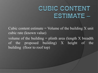 Types of estimate | PPTX