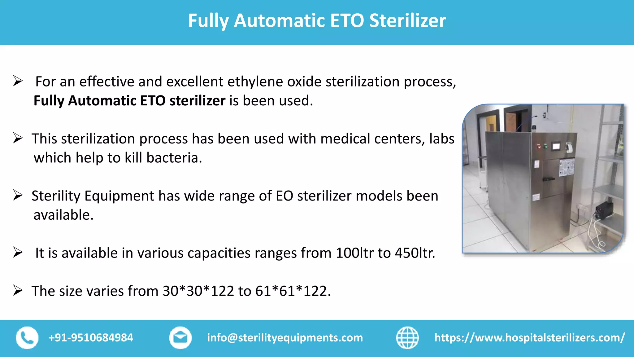 Types of eto sterilizers for eo sterilization | PPTX | Manufacturing ...
