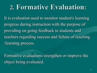 Types of evaluation | PPT
