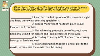 Types of Evidence.pptx_ English 9- Evidence | PPTX