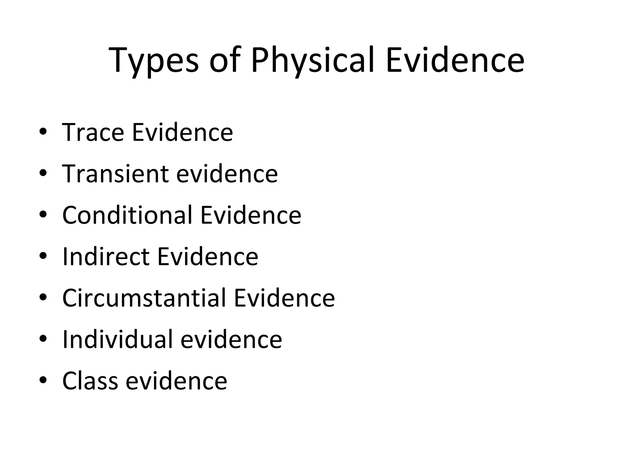 Types Of Evidence Presentation | PPT