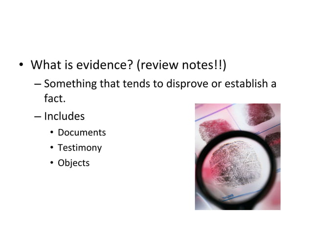 Types Of Evidence Presentation | PPT | Arms & Ammunition | Sensitive Topics