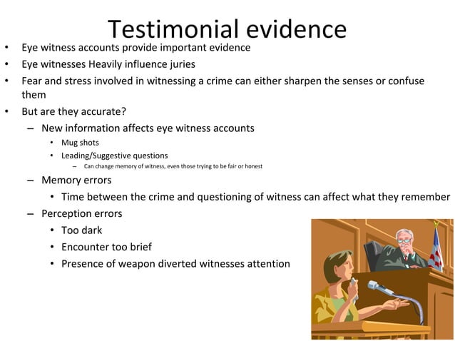Types Of Evidence Presentation