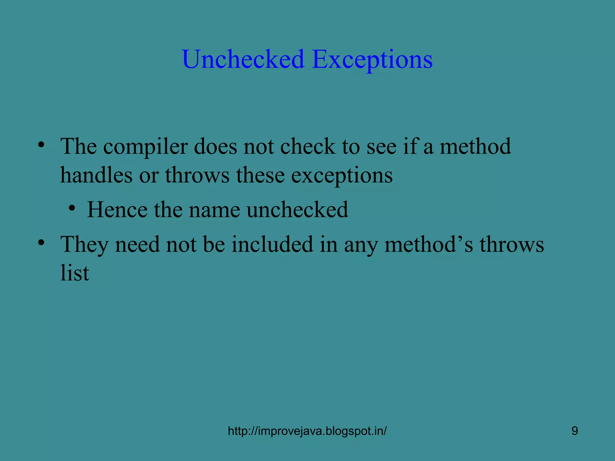 Types of exceptions | PPT