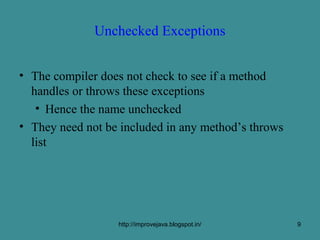 Types of exceptions | PPT